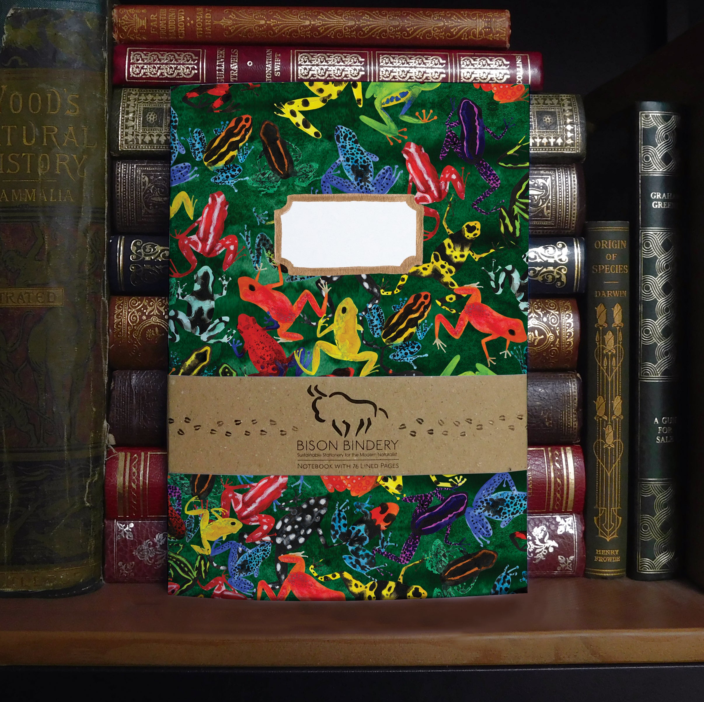 Dendrobatidae Dart Frog Print Lined Journal – Bison Bindery