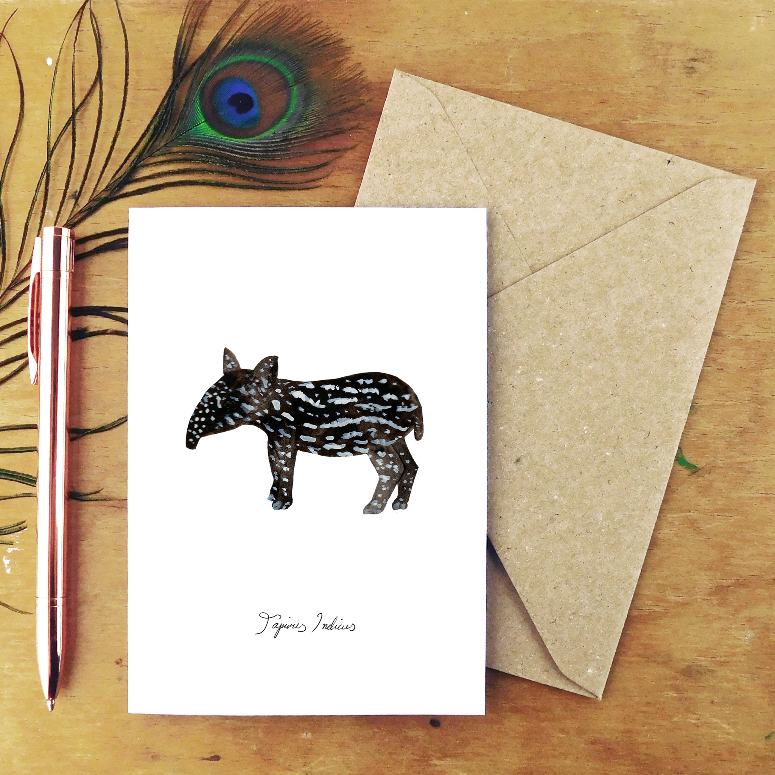 Candle Tapir Calf Greetings Card – Bison Bindery